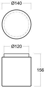 Osmont 67099 Alkor 2, válcové stropní svítidlo z triplexového skla LED 5W 3000K, IP44, průměr 14 cm
