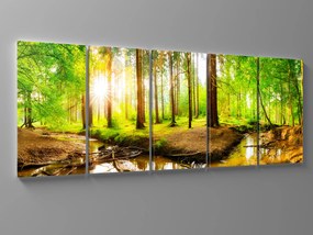 Liox Obraz lesní potok Rozměr: 125 x 50 cm