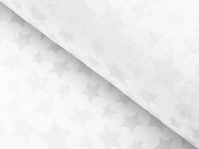 Biante Dětský povlak na polštář Minky hladký MKH-006 Hvězdičky - Sněhově bílý 60 x 60 cm