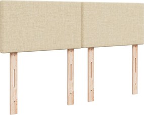 Box spring postel s matrací krémová 140x190 cm textil 3288181