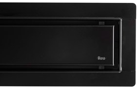Rea NEOX Superflow, odtokový sprchový žlab 70 cm, černá matná, REA-G7806