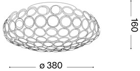 Ideal Lux - LED Křišťálové stropní svítidlo KING 5xG9/3W/230V pr. 38 cm chrom
