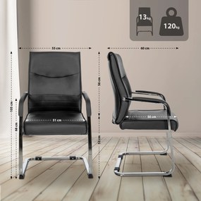 Konferenční židle Hobart – černá