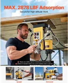 Magnetická vrtačka, Motor 1400 W VEVOR – 1450 W (USA) / 1400 W (EU/AU)