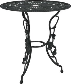 3dílný bistro set litý hliník černý 317739