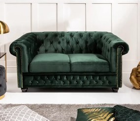 Askont Chesterfield Oxford: Pohovka 2M dark green forest