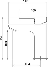 NOVASERVIS umyvadlová baterie s výpustí Nobless EDGE chrom, 36001,0
