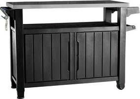 Keter Multifunkční zahradní grilovací stolek UNITY XL 207 l grafit, 134 x 52 x 90 cm