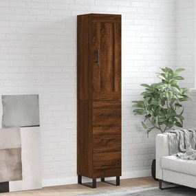 Skříň highboard hnědý dub 34,5 x 34 x 180 cm kompozitní dřevo,  3200224