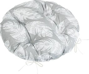 Bellatex Sedák Adéla prošívaný kulatý Šedá,Bílá 40 cm, (průměr)