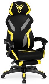 Polohovatelné herní křeslo s područkami Blade žluto černá