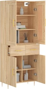 Skříň highboard dub sonoma 69,5 x 34 x 180 cm kompozitní dřevo 3199868