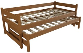 Vomaks Dětská postel s výsuvnou přistýlkou DPV 003 Rozměr: 80 x 180 cm, Barva: moření dub
