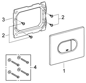 GROHE 38858SH0 - Splachovací tlačítko ARENA COSMOPOLITAN 156 × 197 mm bílá