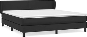 Box spring postel s matrací černá 160x200 cm umělá kůže 3127199