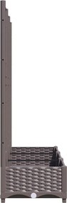 vidaXL Zahradní truhlík s treláží 120 x 40 x 121,5 cm PP [318262] Barva: Tmavě šedá