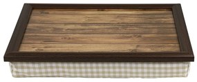 Podnos na nohy s motivem dřeva Wooden plank - 43*33*7cm