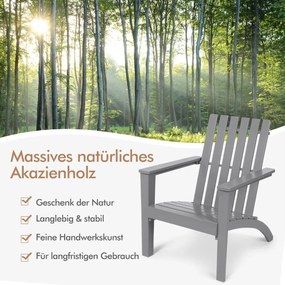 Costway Adirondack Chair zahradní židle z akáciového dřeva