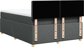 Box spring postel s matrací tmavě šedá 140x200 cm textil 3286718