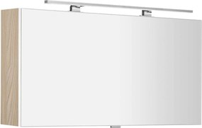Sapho Cloe - Zrcadlová skříňka s LED osvětlením 100x50x18 cm, jilm bardini CE100-0013