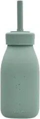 KikkaBoo Láhev s brčkem Platinum Silicone Sage 200ml