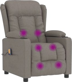 Masážní křeslo taupe textil 339066