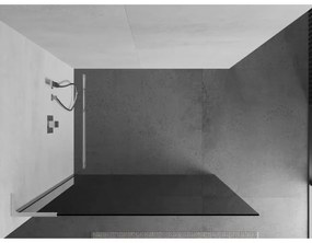 Mexen Kioto L, sprchová zástěna Walk-In 120 x 200 cm, 8mm šedé sklo, chromový profil, 800-120-103-01-40