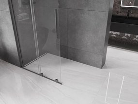 Mexen Velar, posuvné dveře do otvoru typ Walk-In 100 cm, 8mm čiré sklo, grafitová matná, 871-100-000-03-66