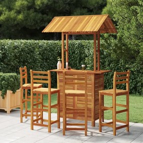 5dílný zahradní barový set masivní akáciové dřevo 3116005