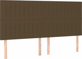 Box spring postel s matrací tmavě hnědá 160x200 cm textil 3131604