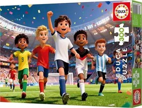 EDUCA Puzzle Fotbalový svět / 300 dílků / 40 x 28 cm
