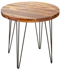 Designový kulatý jídelní stůl Elegant 80 cm Sheesham