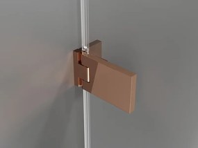 Mexen Lunar-F Duo, skládací sprchový kout 100 x 80 cm, 8mm čiré sklo, profil růžové zlato, 836-100L-080P-60-00