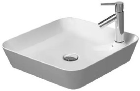 Duravit Cape Cod - Umyvadlo na desku, 460x460 mm, bez přepadu, s otvorem pro baterii, DuraCeram, WonderGliss, bílá 23404600001