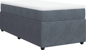 Box spring postel s matrací tmavě šedá 80 x 200 cm samet 3285603