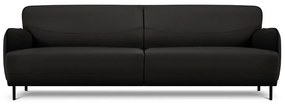 Černá kožená pohovka Windsor &amp; Co Sofas Neso, 235 x 90 cm