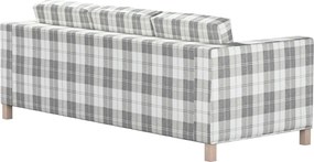 Potah na pohovku IKEA  Karlanda 3-místná nerozkládací, krátký barva šedá látka pletený vzor, vzorované