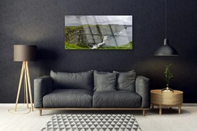 Obraz na skle Záliv Skály Voda Krajina 120x60 cm