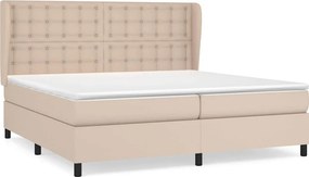 Box spring postel s matrací cappuccino 200 x 200 cm umělá kůže 3129056