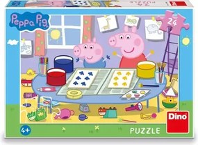 DINO Puzzle Prasátko Peppa: Výtvarník / 24 dílků / od 3 let