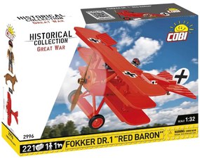 Cobi 2996 německý stíhací letoun fokker dr.i red baron, 1:32