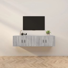 Nástěnné TV skříňky 2 ks šedé sonoma 80 x 34,5 x 40 cm 3188356