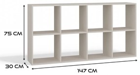 Regál Malax 147 cm kašmírový