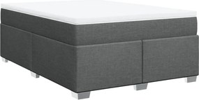 Box spring postel s matrací tmavě šedý 140 x 190 cm textil 3285131