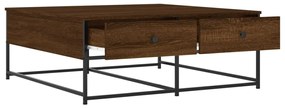 Konferenční stolek hnědý dub 100 x 99 x 40 cm kompozitní dřevo - Default Title