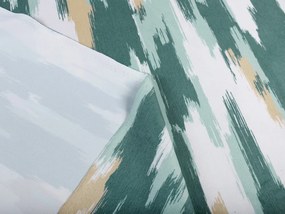 Biante Sametový obdélníkový ubrus Tamara TMR-025 Zeleno-béžovo-bílé žíhané pruhy 100x140 cm