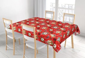 Bellatex Ubrus VÁNOCE Červená,Šedá,Zelená 120x140 cm