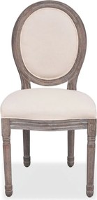 Jídelní židle 6 ks krémové textil 274620
