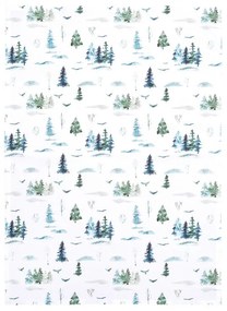 SCANquilt utěrka FLORA stromky bílozelená 50 x 70 cm
