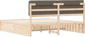 Rám postele s čalouněným čelem s čelo Taupe 200 x 200 cm 3398142